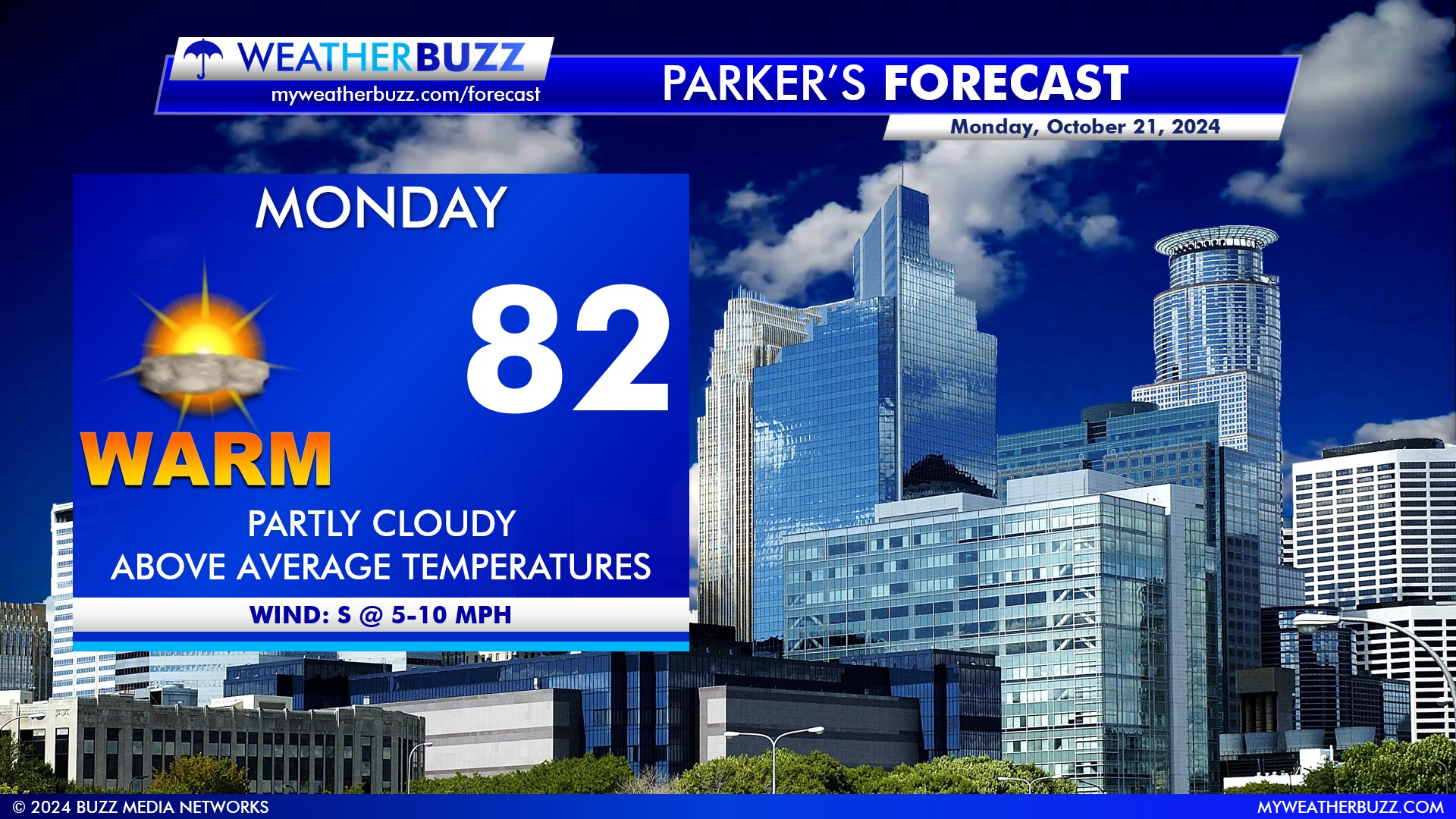 Monday WX: Very Warm and Pleasant Temps | Weather Buzz